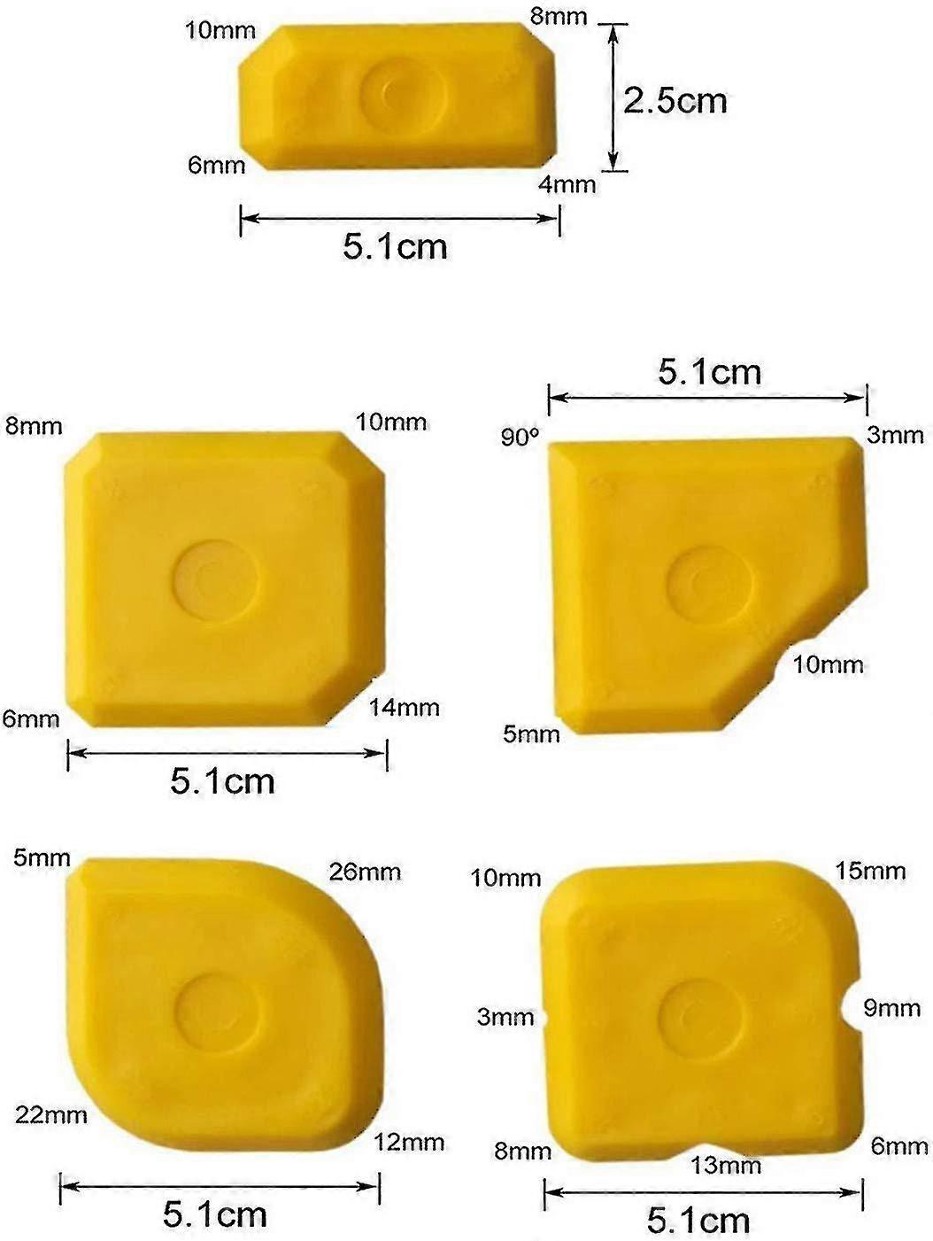 Set Of 5 Professional Spatulas, Silicone And Acrylic-squeegee For ...