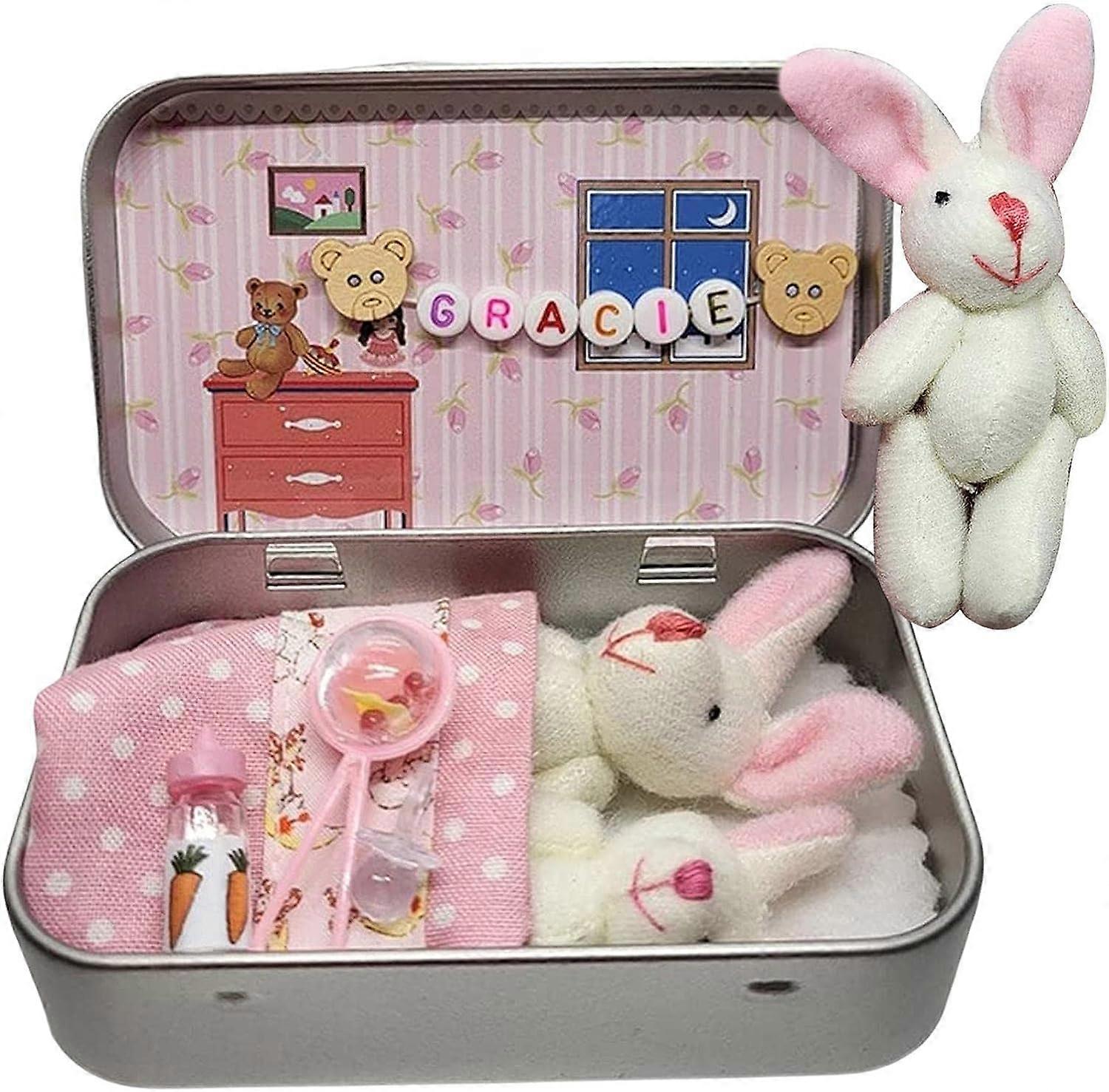 Tiny Stuffed Animals, Little Stuffed Tiny Rabbit In A Box, Stuffed Tiny ...