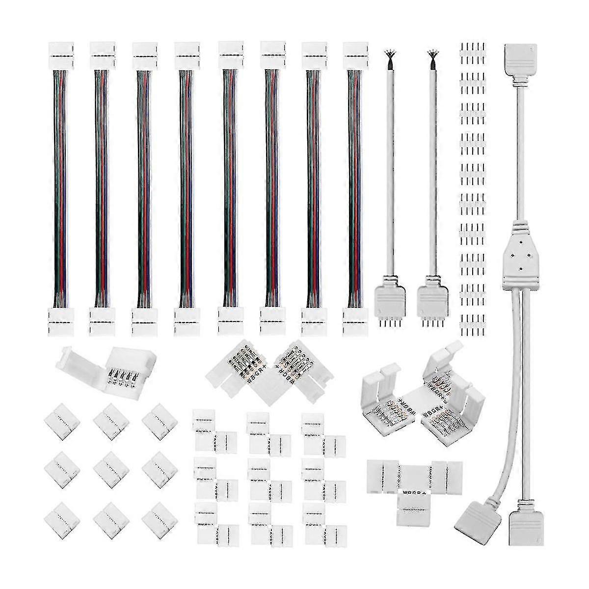 5 Pin Connector Kit, For 12mm Rgbw Connection Include T Shape 5 Pin Led ...