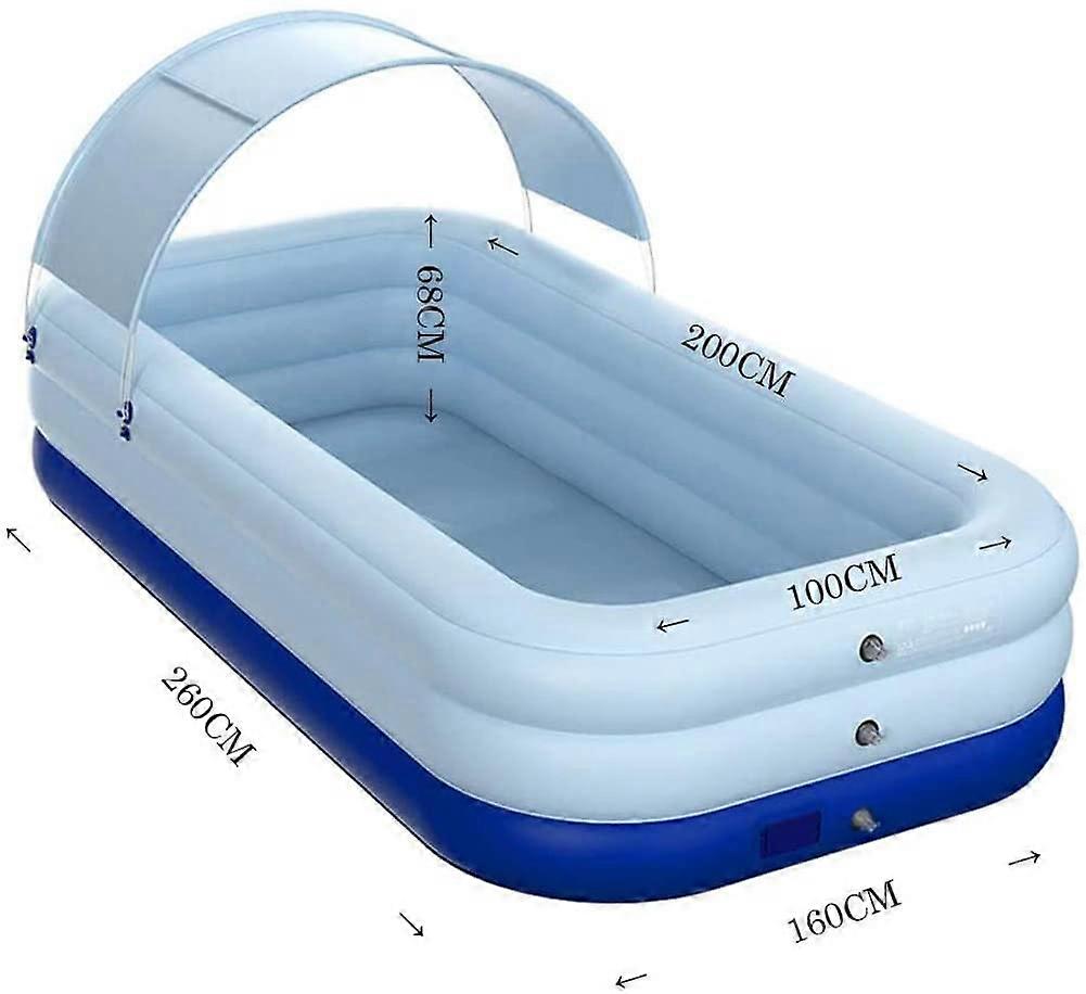 Inflatable Swimming Pool, with Canopy Swimming Pool, Thickening PVC ...
