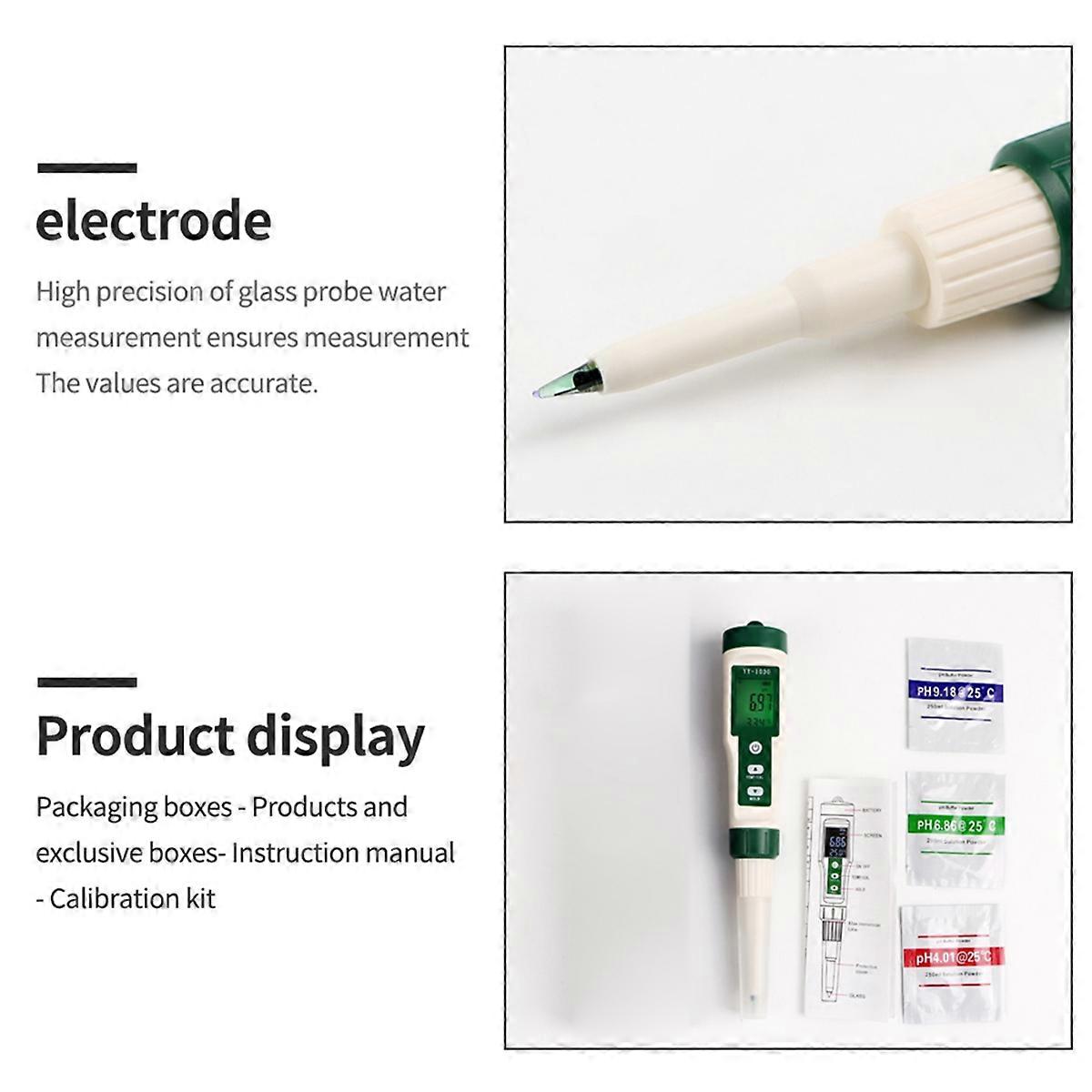 Professional Food PH Meter High Accuracy Sensor Temp Acidity Tester for ...