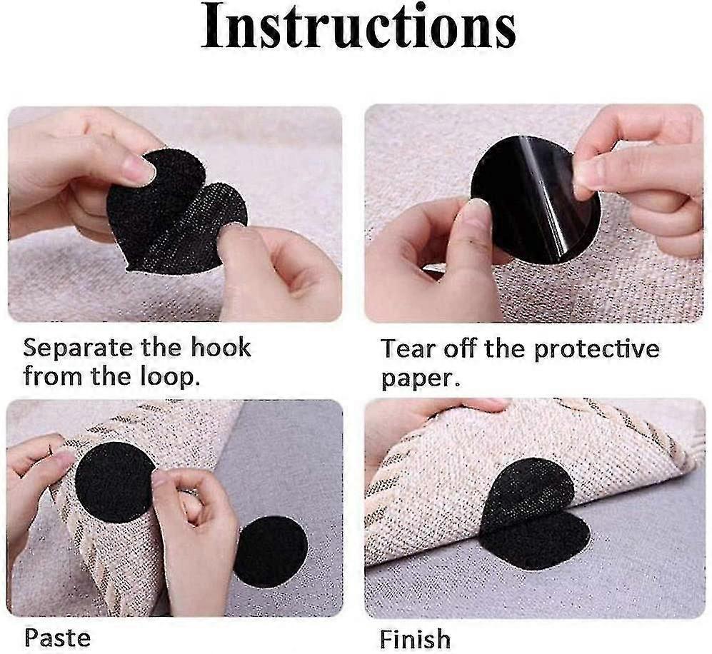 Self-Adhesive Reusable Velcro Tape, Strong Double-Sided Adhesive Strips ...