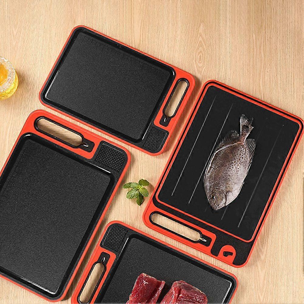 Meats Defrosting Tray 4 in 1 Thawing Mat for Frozen-Meats Double Sided ...