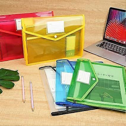 A4 Plastic Folders, 5 Pack Clear Pocket Folders, Plastic File Folders ...