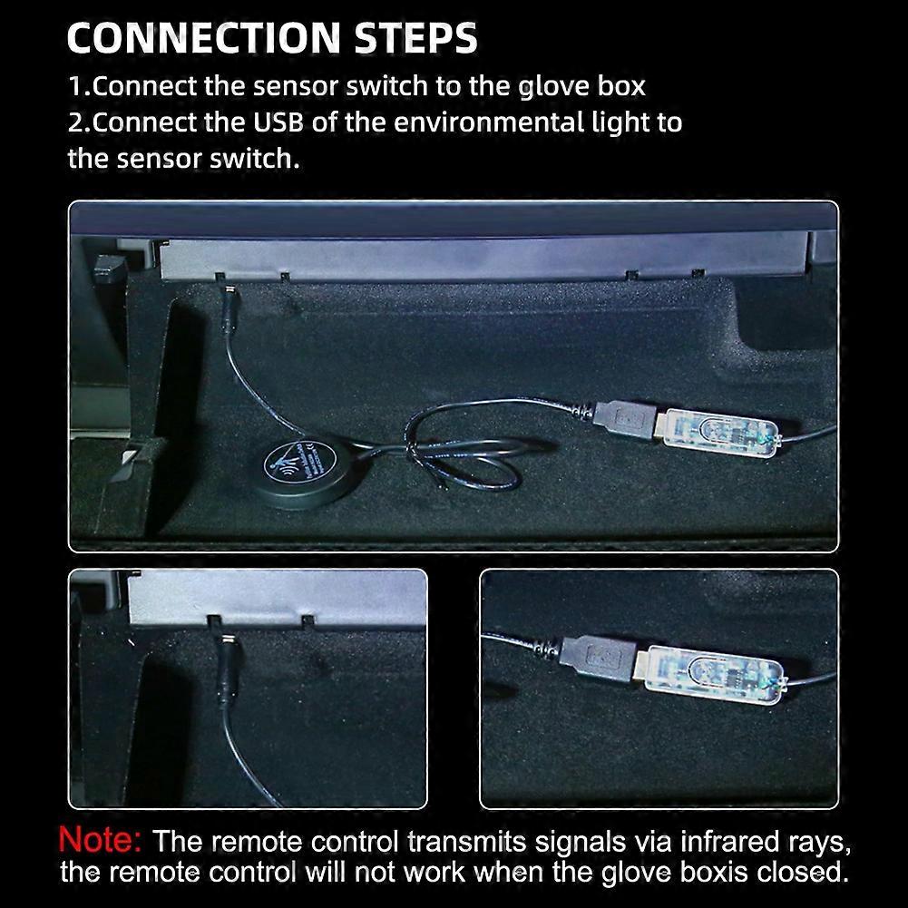 For Tesla Dreamcolor Acrylic Interior Car LED Strip Light 30 Seconds ...