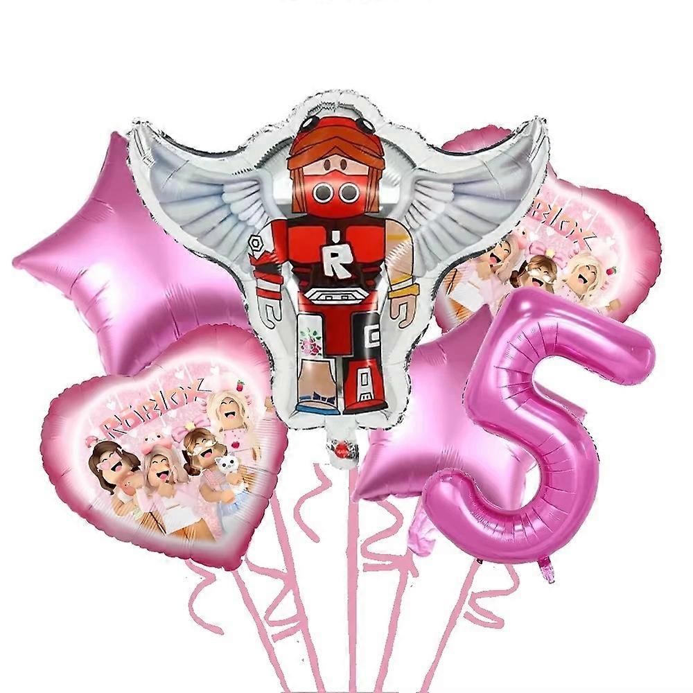 ROBLOX Birthday Decorations Pink Foil Balloons Number Set 32 inch Gift ...