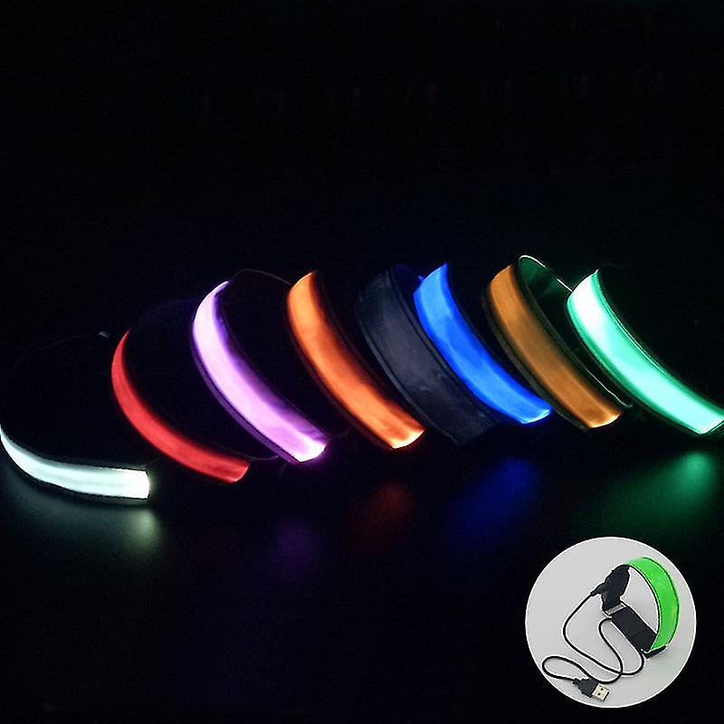 Rechargeable Led Light-emitting Armband Led Reflective Bracelet Night ...