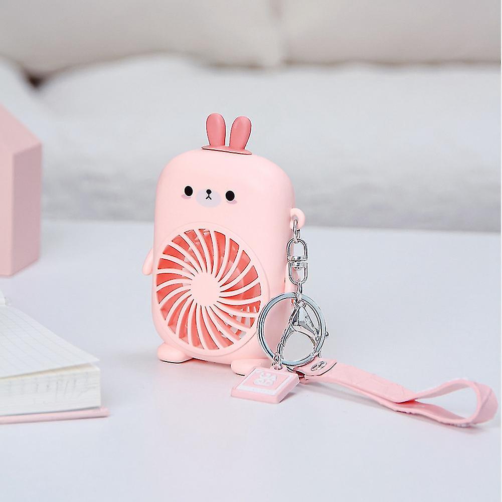 Usb Mini Portable Fans Summer Student Small Fan Charging Rope Key Chain ...