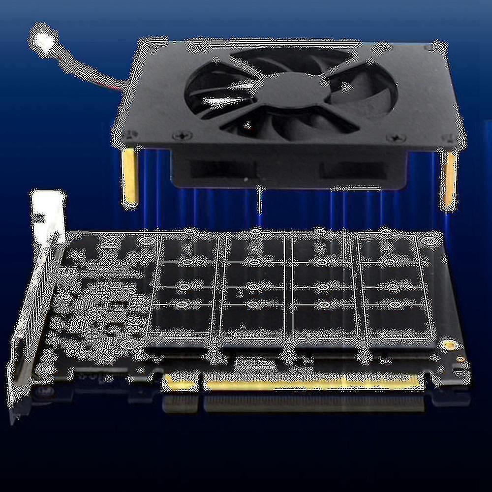 Pciex16 Nvme M2 Mkey Ssd Raid Array Expansion Adapter Card Motherboard ...