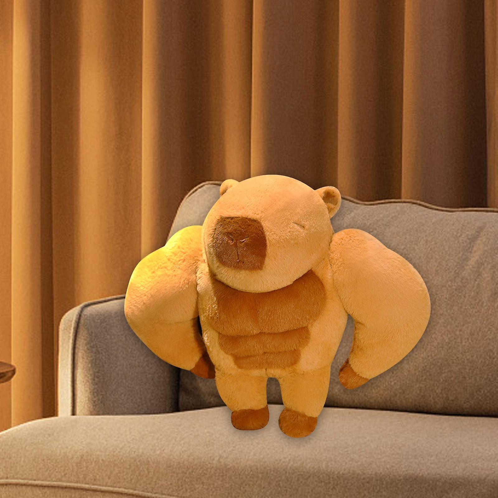 Muscle Capybara Plush Toy Capybara Doll Sofa Cartoon Stuffed Capybara ...