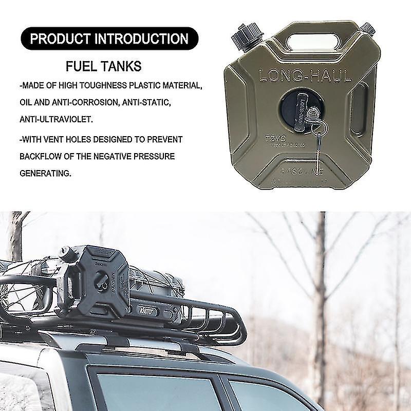 3l/5l Green Anti-static Jerry Can Fuel Tank Pack Motorcycle Fuel Tank ...