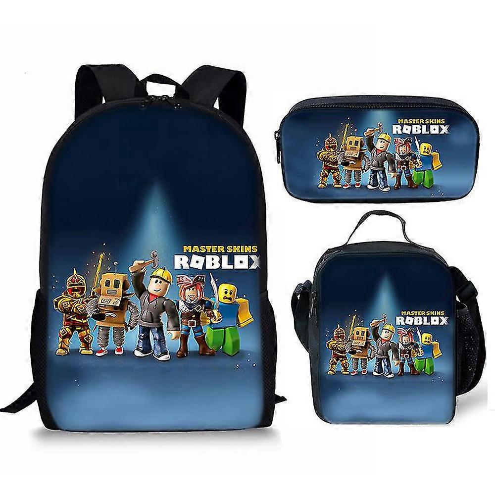 Roblox Three-piece Backpack For Kids, Printed Backpack For Teenagers ...
