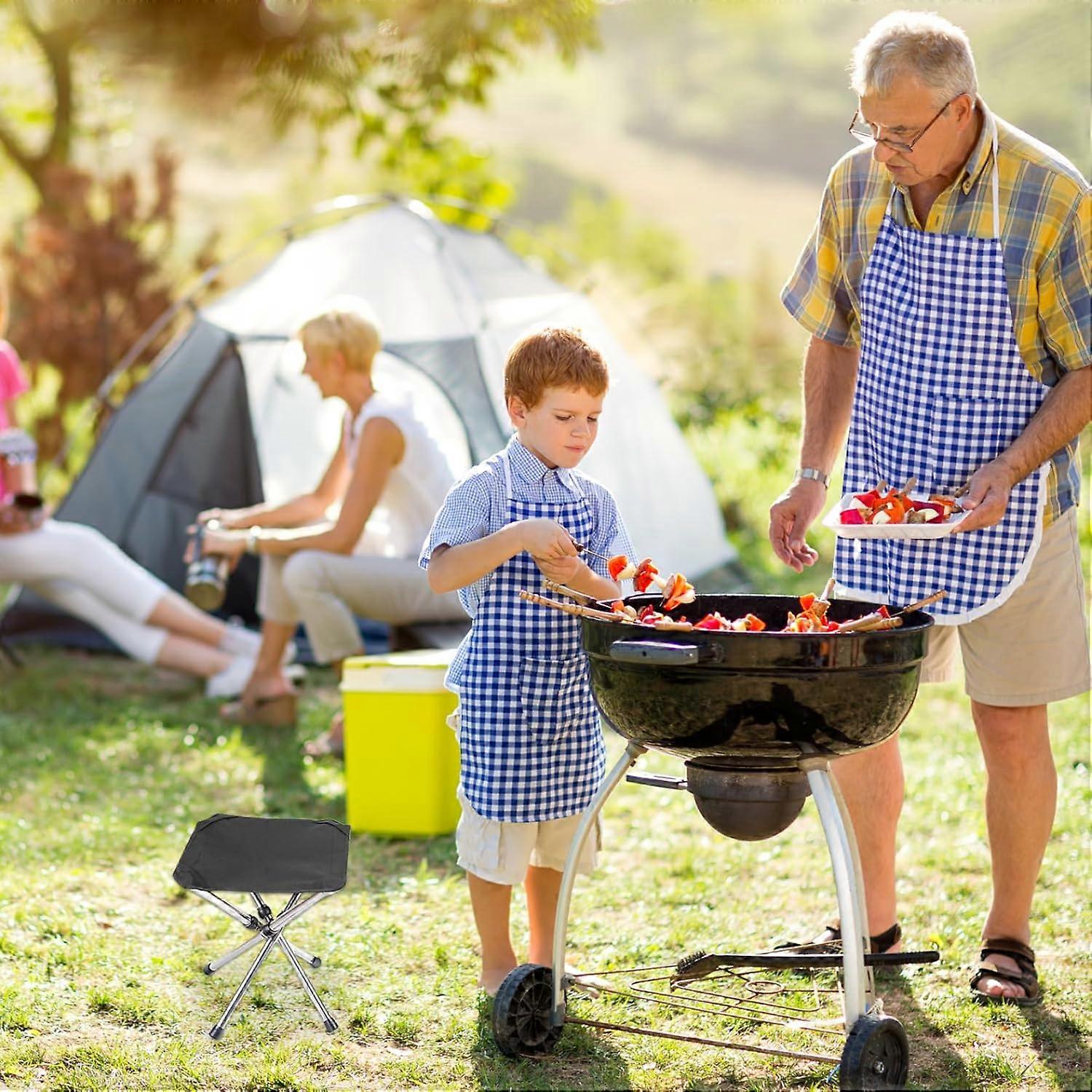 Camping Stool 12.2'' High Folding Camp Stool 220lbs Heavy Loading ...