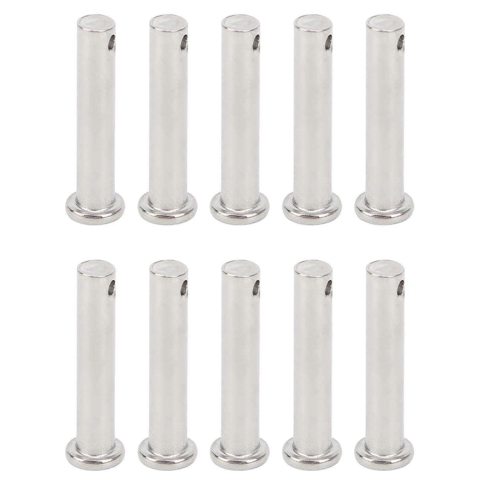 10Pcs Round Clevis Pins Flat Head 304 Stainless Steel Locating Linear ...