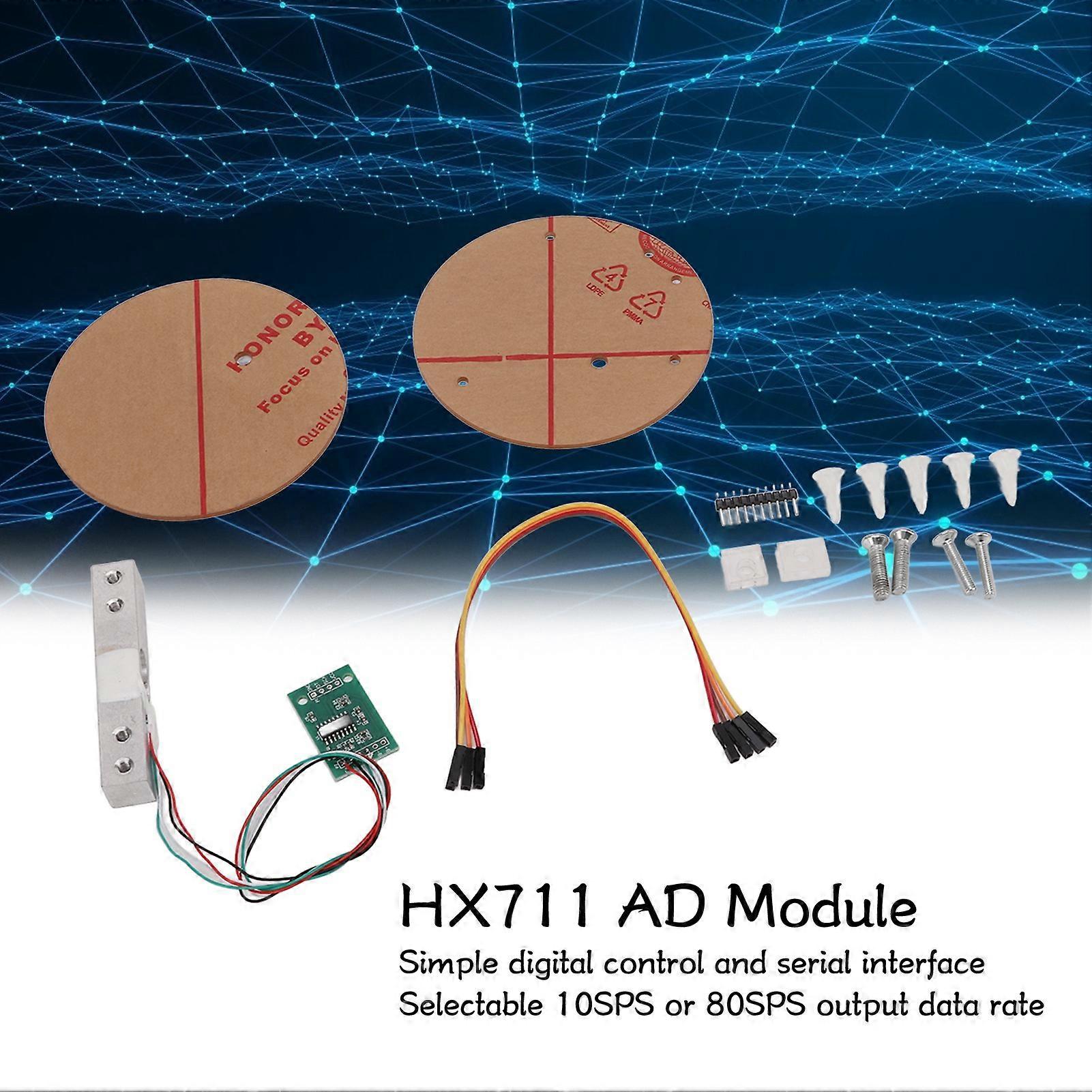 Digital Load Cell Weight Sensor HX711 AD Module Kit High Accuracy 5kg 3 ...