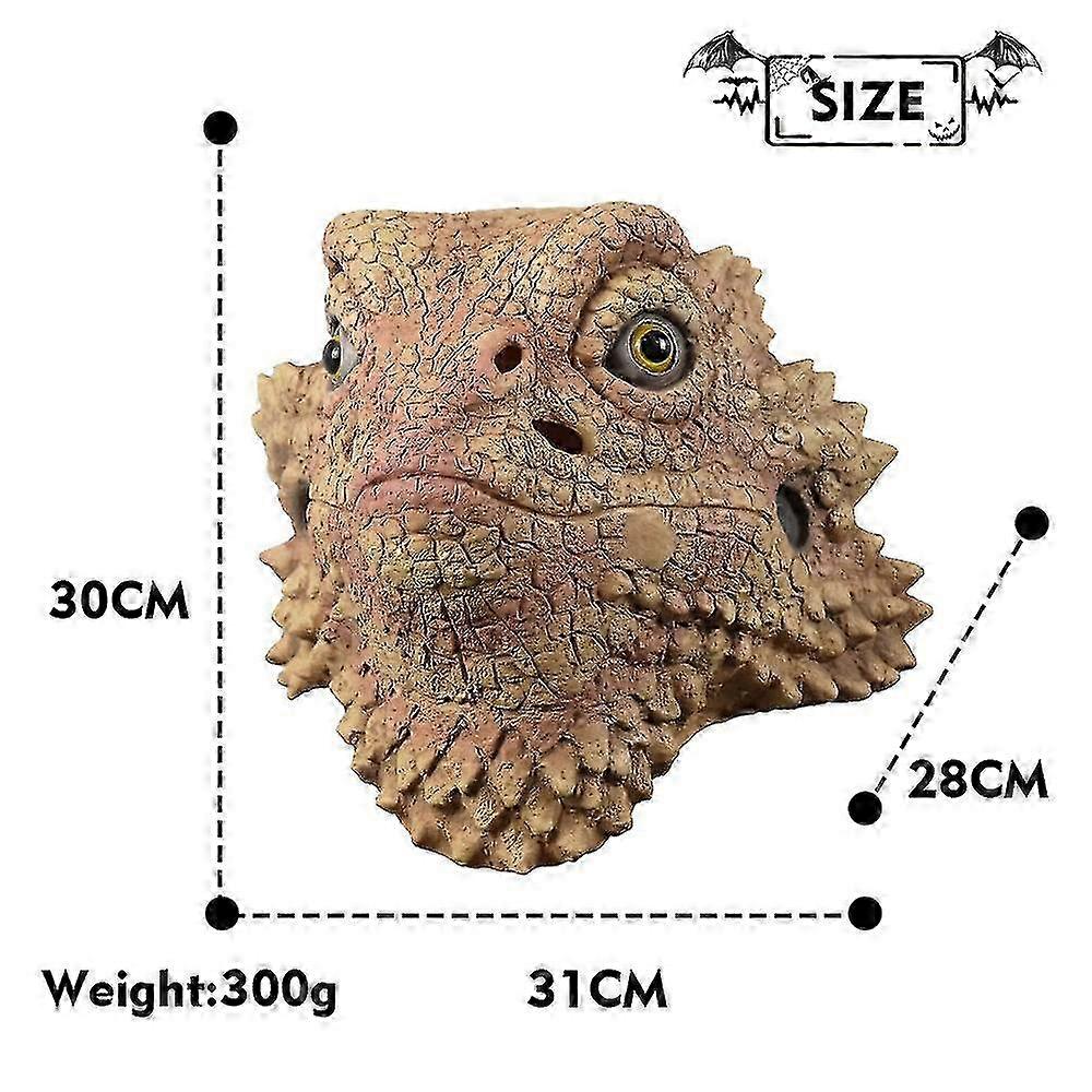Halloween Desert Spiny Lizard Mask Animal Head Mask Halloween Costume ...