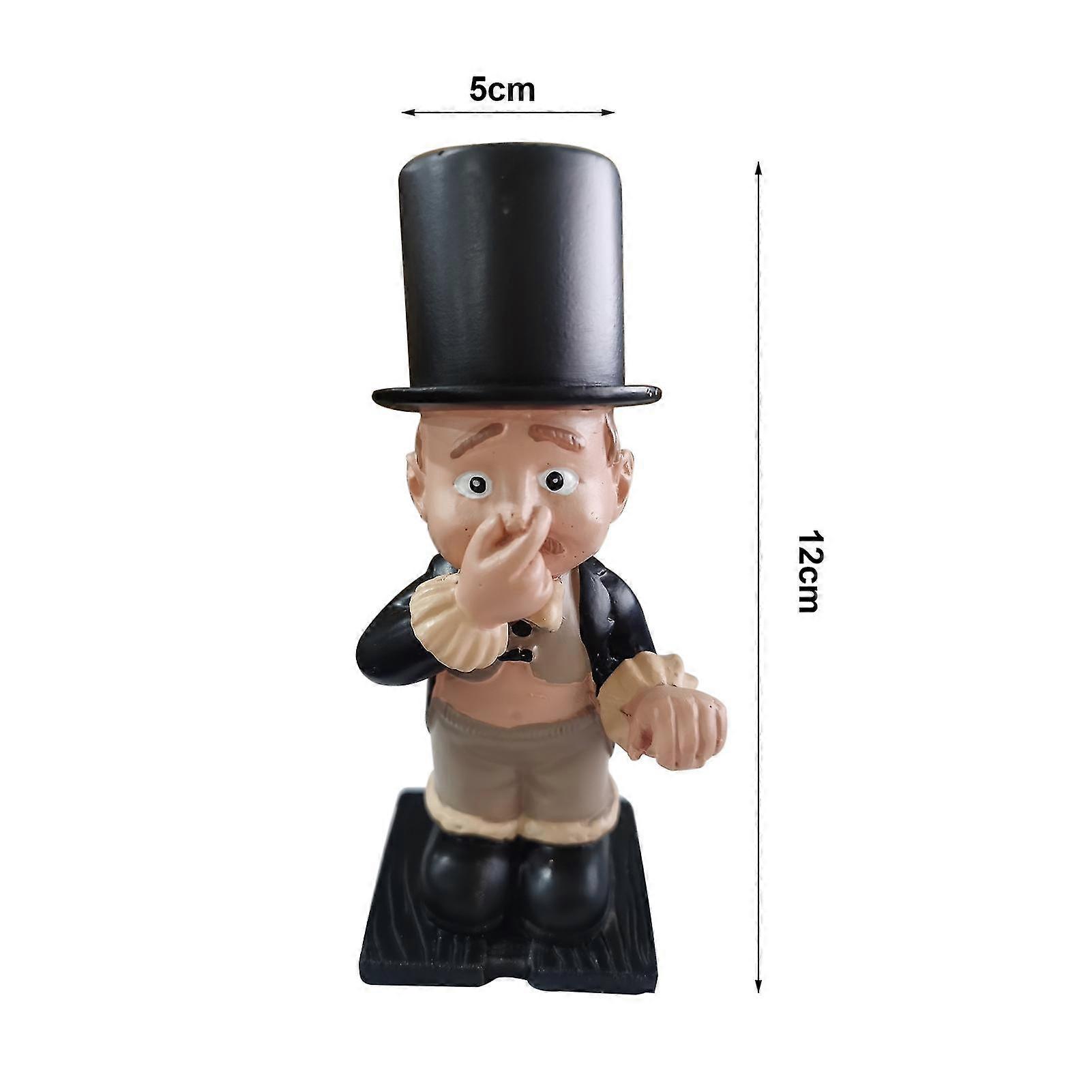 Super cute funny resin toilet butler ornaments, toilet paper holder ...