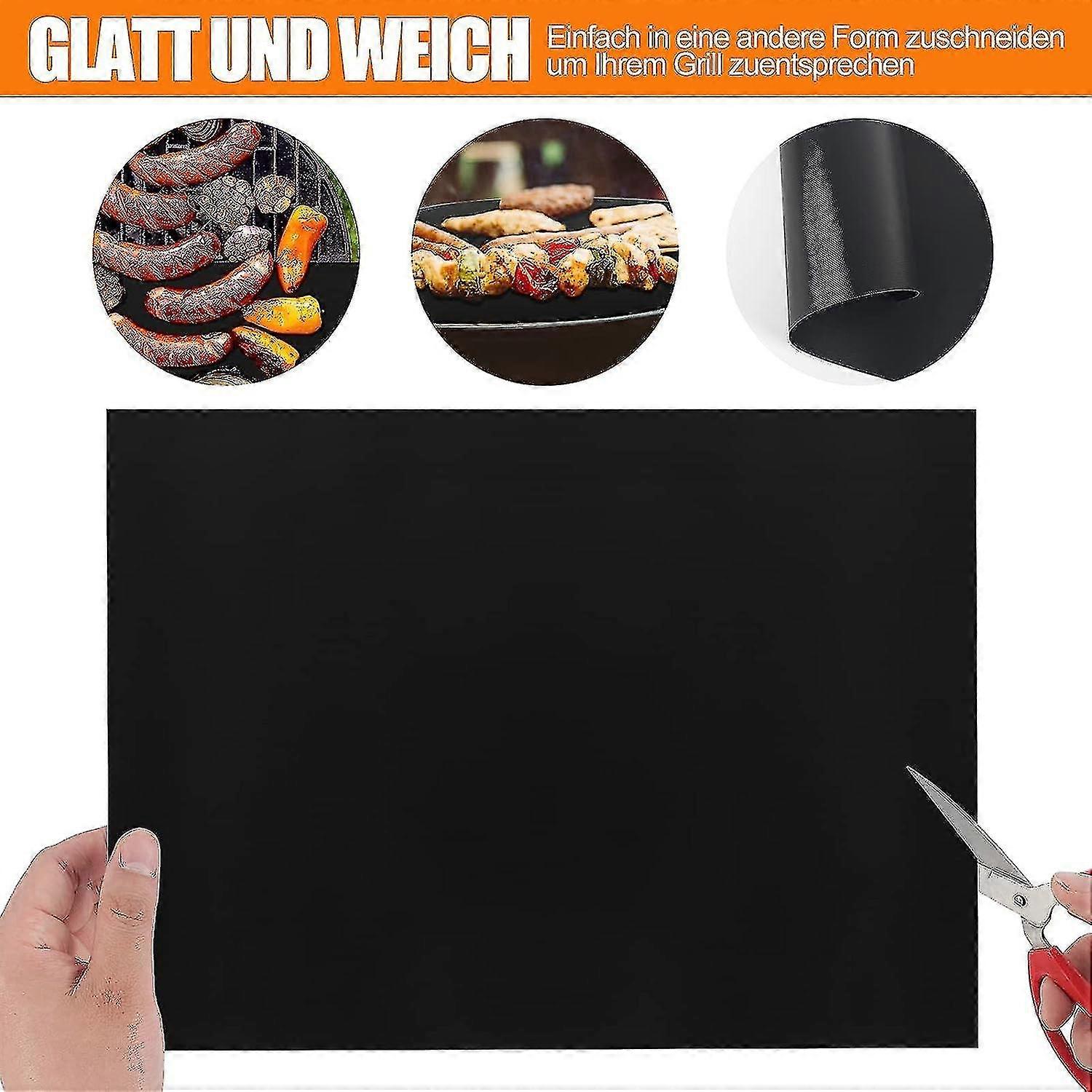Barbecue Baking Mat, 40x33cm Set Of 8 Outdoor Reusable Bbq Sheets ...