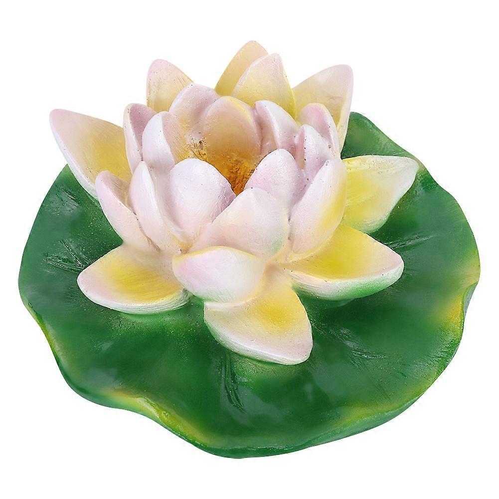 Garden Simulation Floating Resin Lotus Flower Decor for Fish Pond Water ...