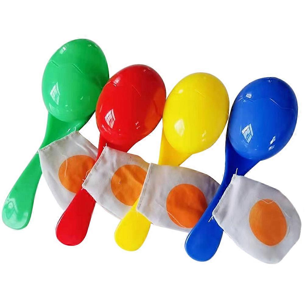 4Pcs Egg and Spoon Race Game Kids Balance Spoons Balance Training Toys ...