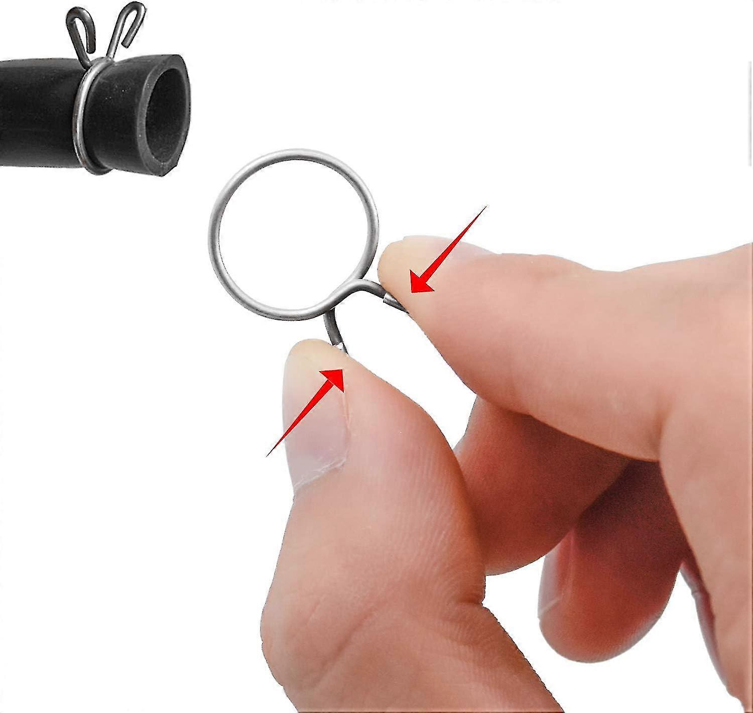 100 Pack Hose Spring Clamp Circlip Single Coil, Hose Clamp, Universal ...