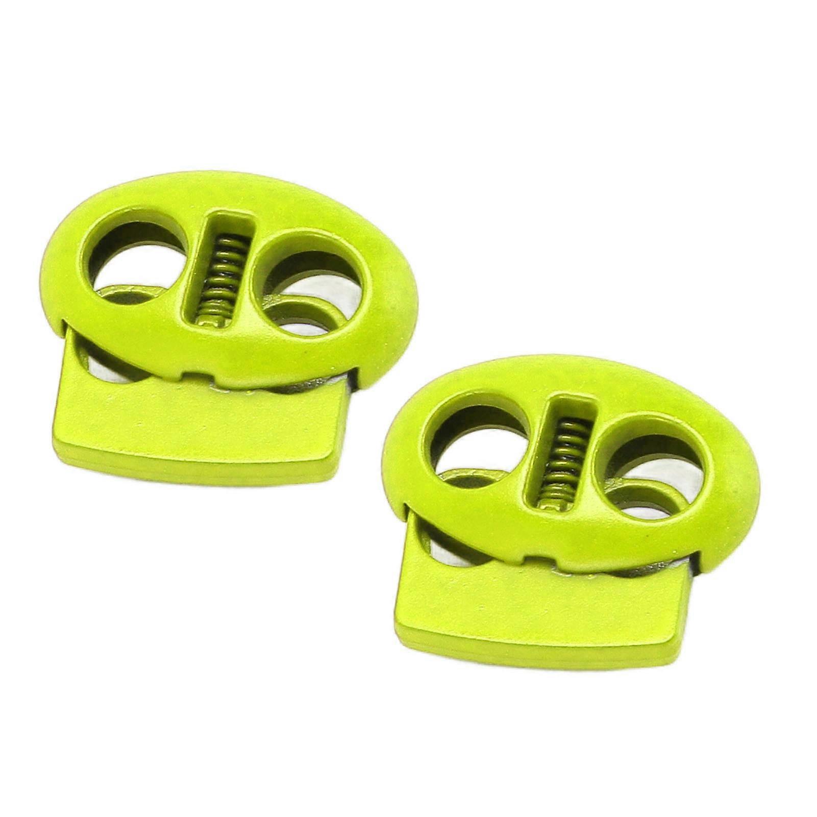 30pcs Metal Cord Lock End Toggle Double Hole Spring Stopper Fastener ...