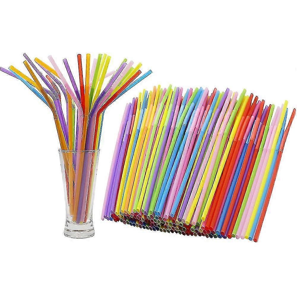 200/400pcs Extended Straws Plastic,flexible Reusable Straws, Bendy ...