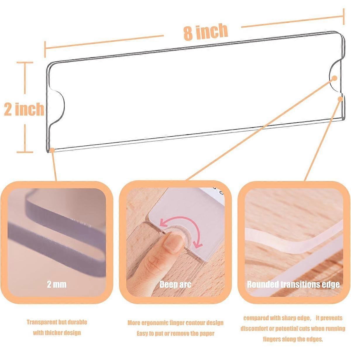 Acrylic Name Plate Holder Premium, 2X8 Inch,Clear Acrylic Plastic Sign ...