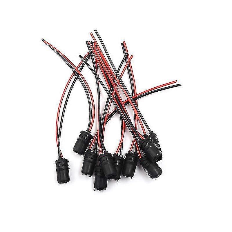 10pcs T10 Light Bulb Extension Socket Holder Soft Rubber Push-in Wedge ...