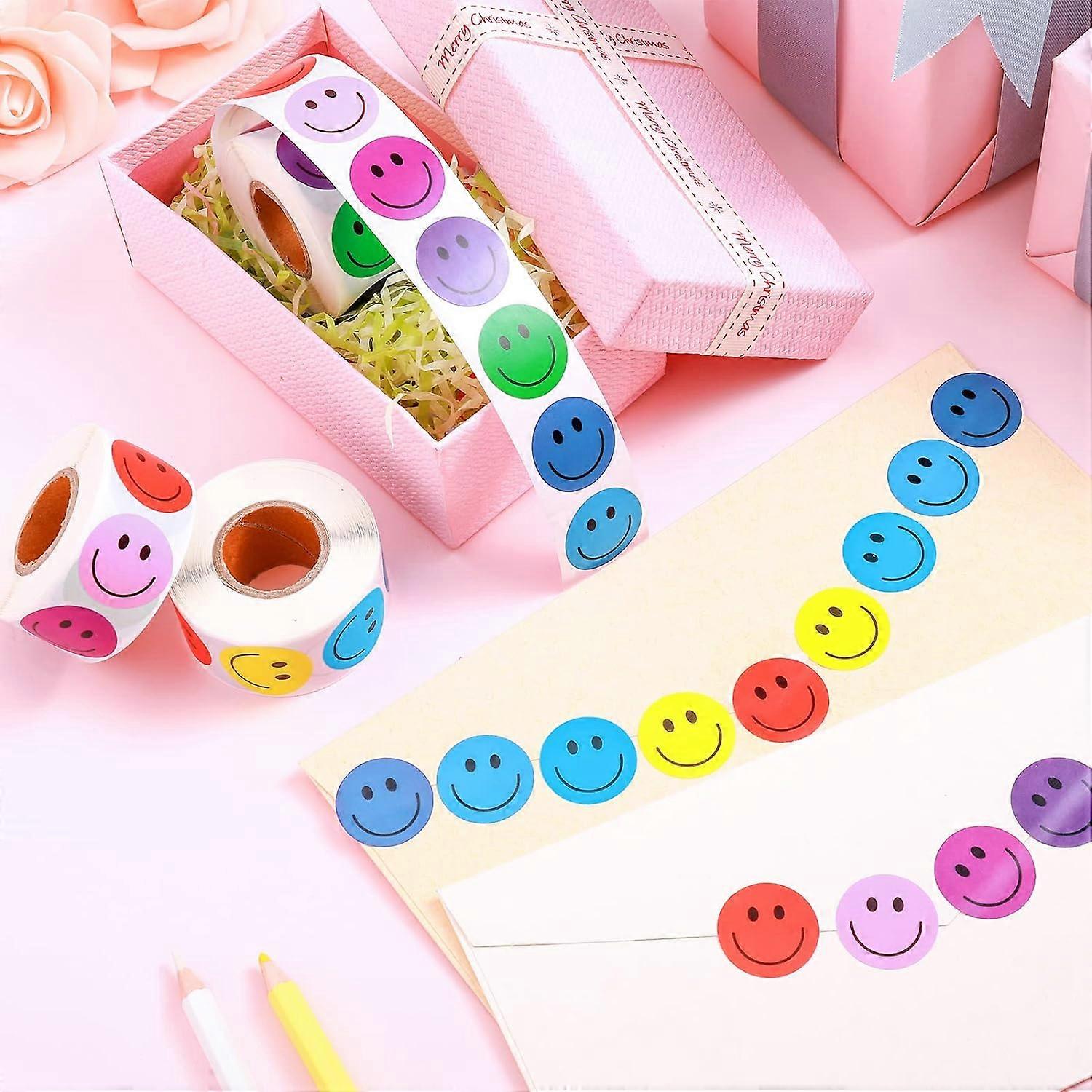 1500 Pieces Happy Smile Face Decal Small Happy Face Decal Mini ...