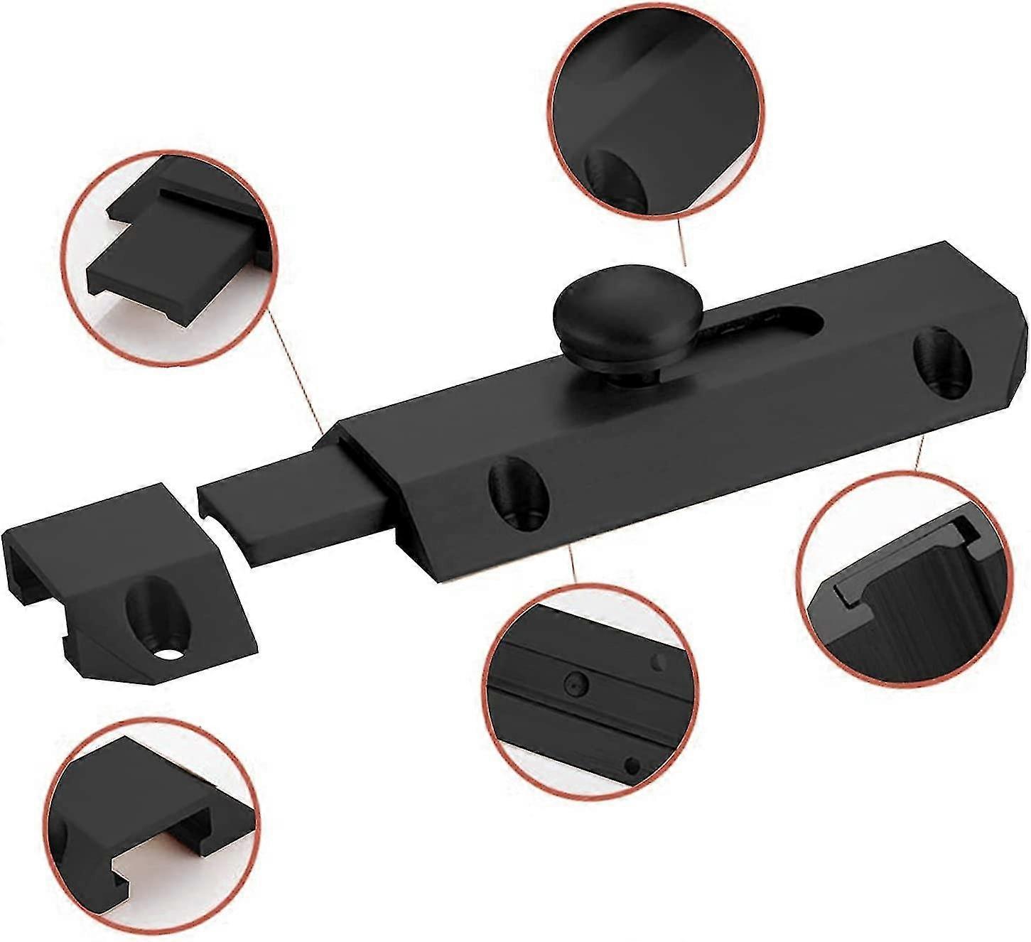 Sliding Bolt Door Latch Barrel Door Latch Security Latch for Exterior ...