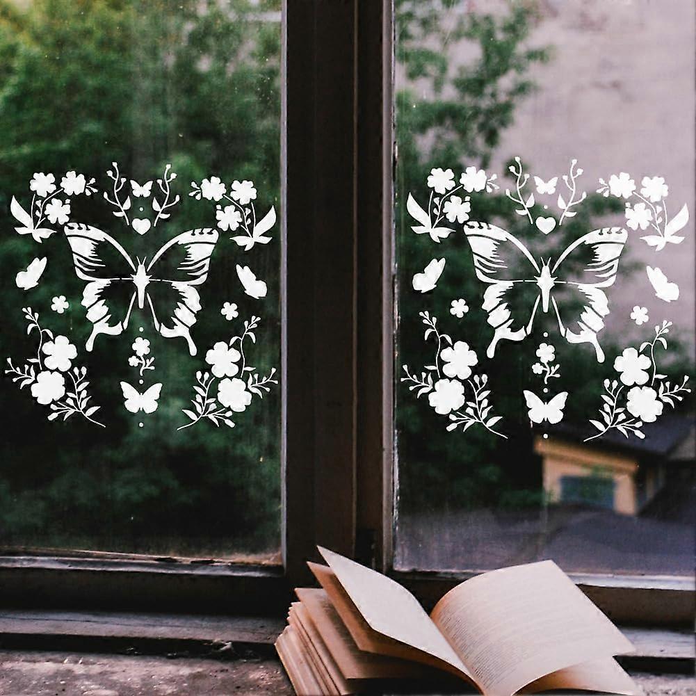 Butterfly Floral Stencil 11.8x11.8" Flower Butterflies Stencil ...