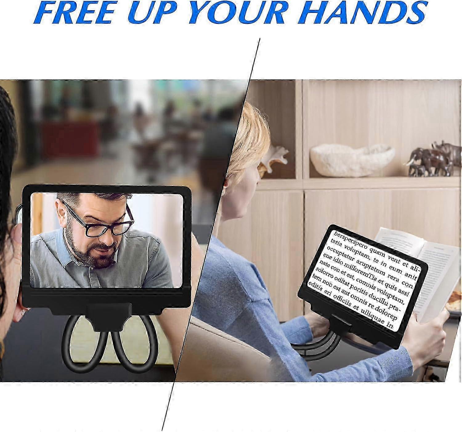 Hands Free 5x Magnifying Glass with Ring Light, Flexible Gooseneck ...