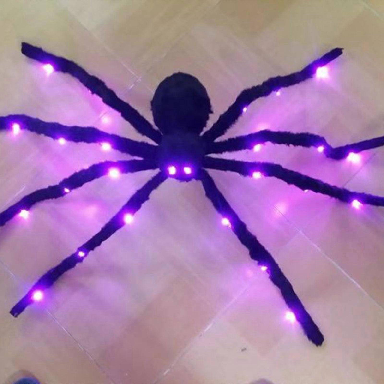 125cm Halloween Glow Spider, Giant Spider Web Outdoor Party Spider ...