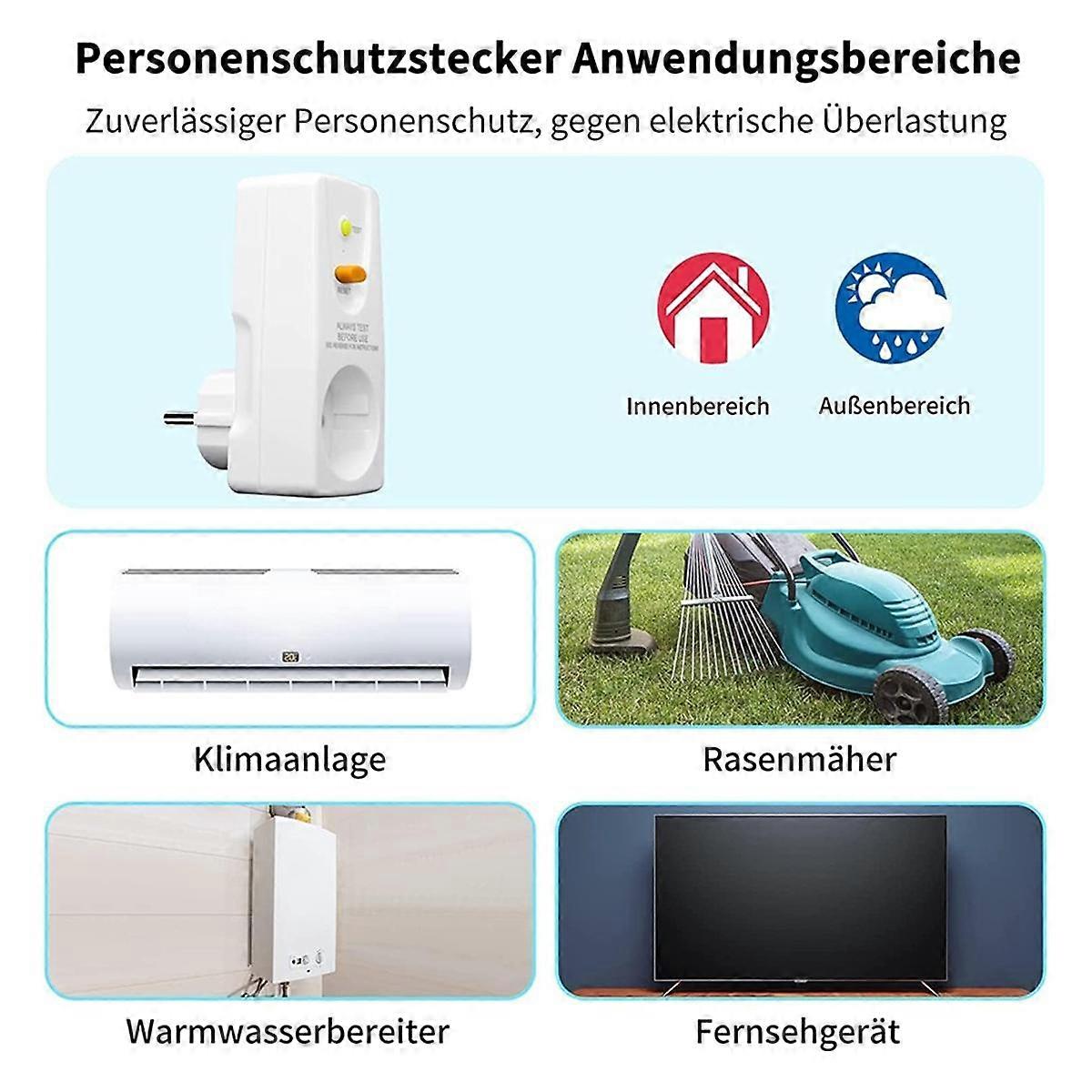 16A Gfci Leakage Protection Plug Rcd Socket Home Circuit Breaker Cutout ...