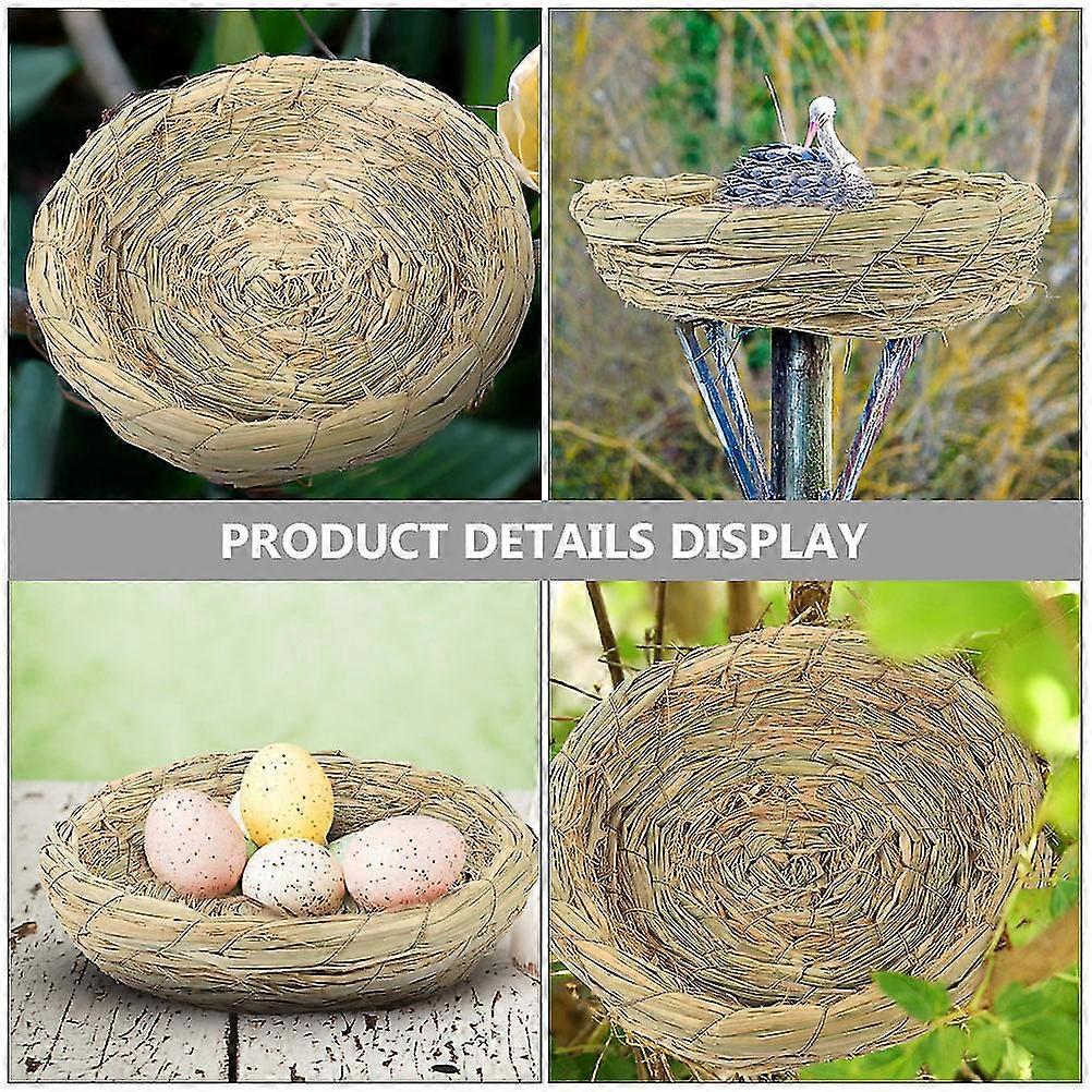 Woven Straw Bird Nest Breeding Nest Hatch House Cage for Dove Pigeon ...