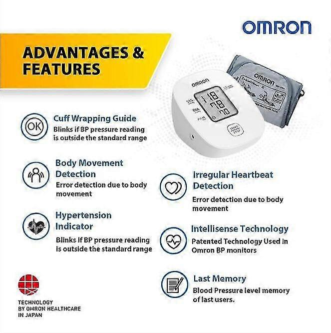 Omron Upper Arm Digital Blood Pressure Monitor Intellisense & Cuff Hem ...