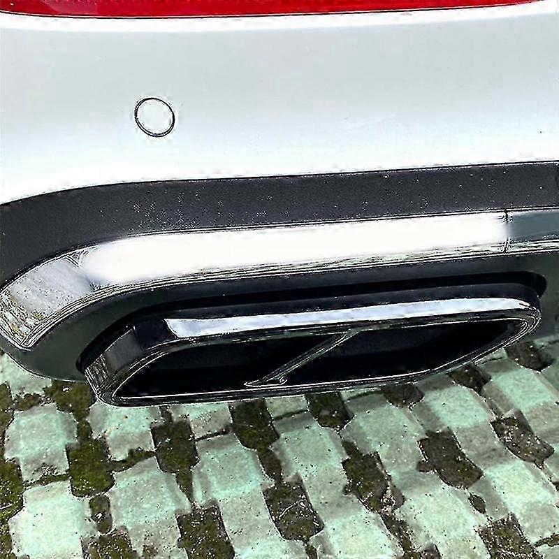 Silver AMG Car Tail Throat Exhaust Pipe Muffler Tip Cover for Mercedes ...