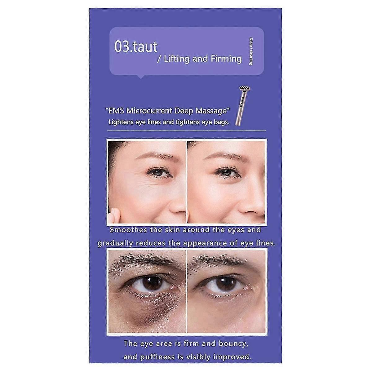 5 In 1 Facial Wand Microcurrent Device Anti-aging Red Blue Led Therapy Face Massager ...