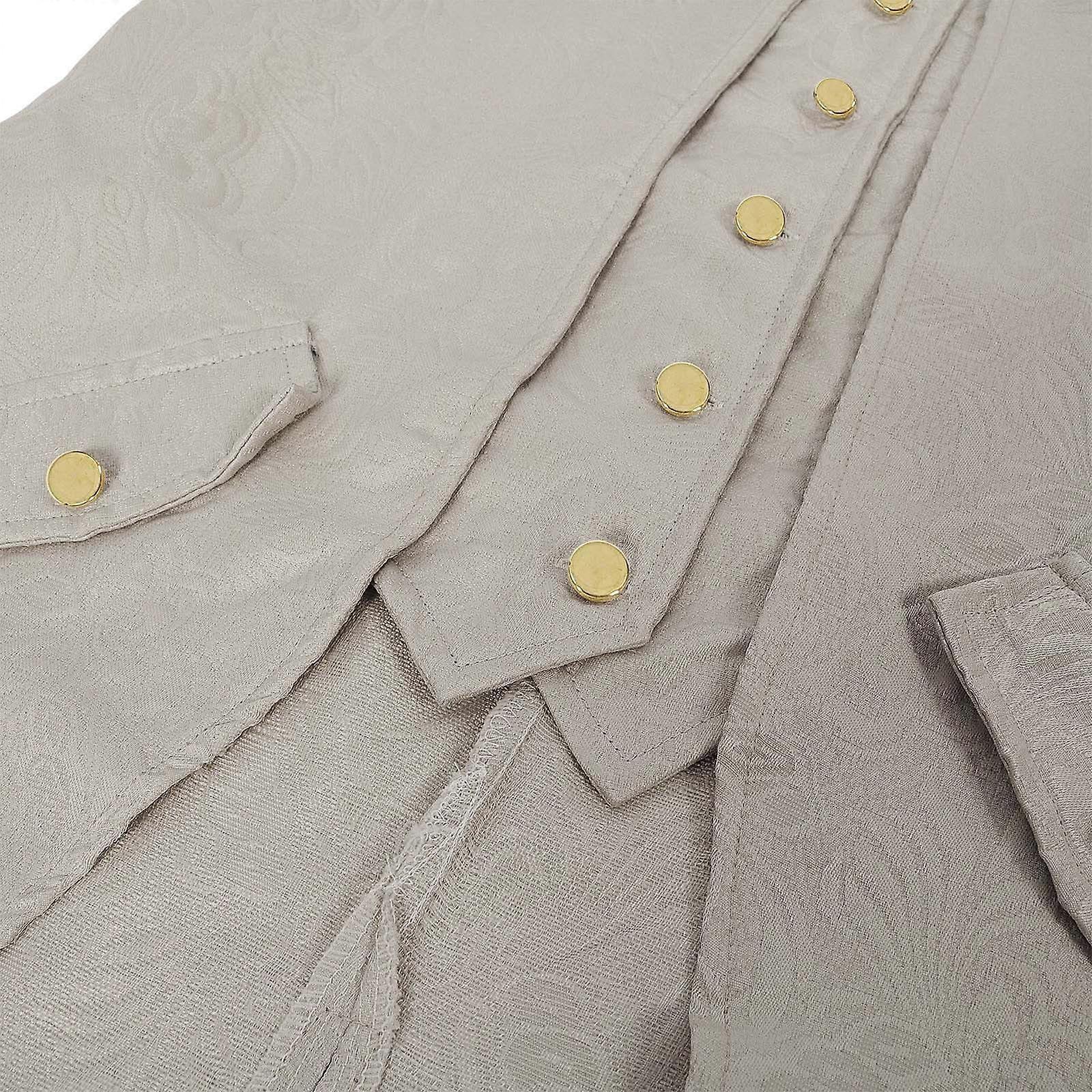 Men's Medieval Vintage Mid-Length Punk Vintage Solid Color Tuxedo ...