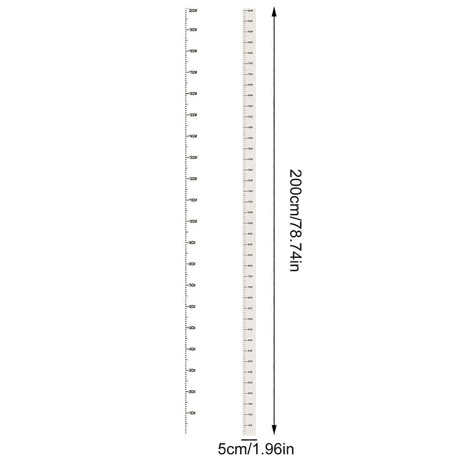 200cm Height Chart Wall Decal Kids Growth Tracking Sticker Self ...