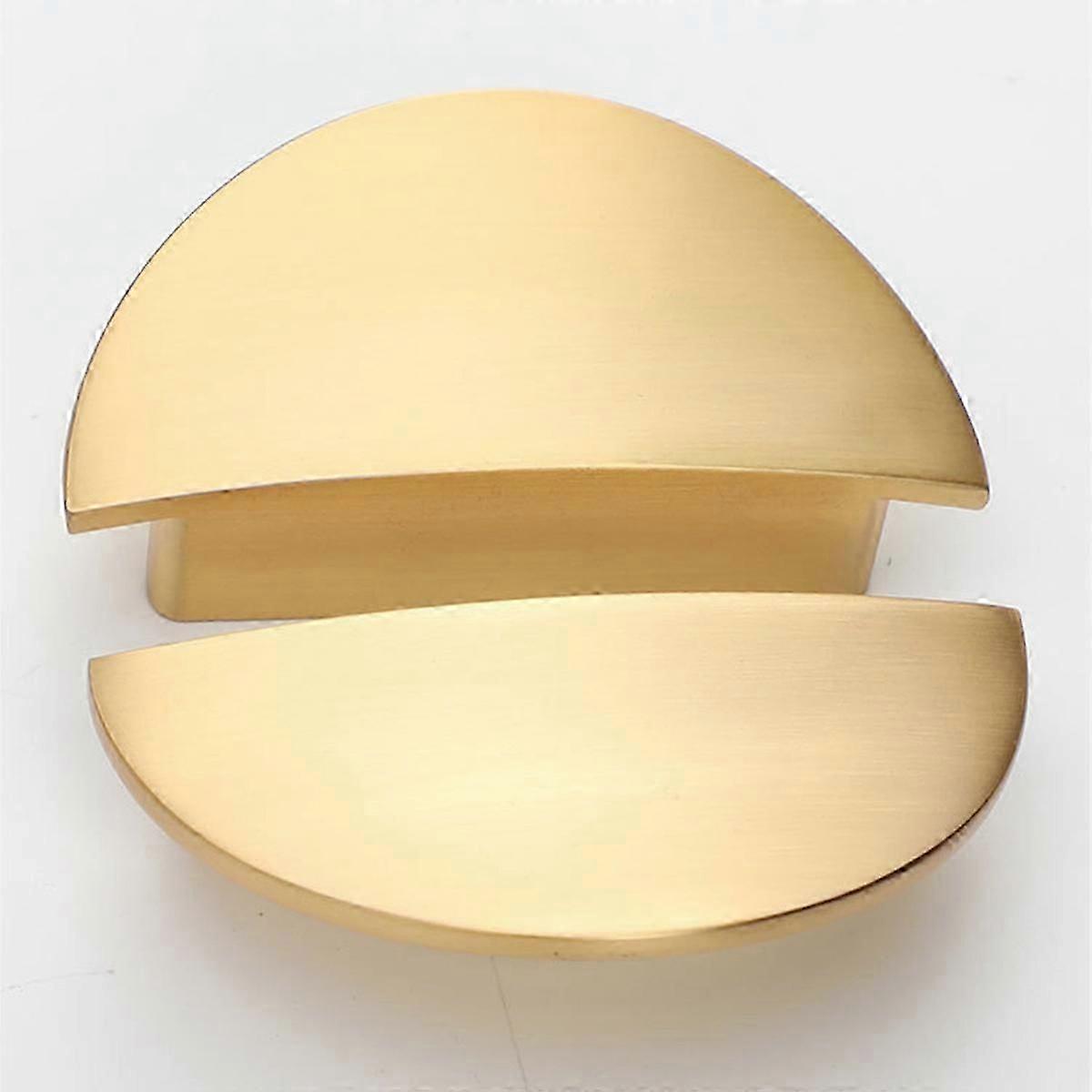 4-Pack Solid Zinc Alloy Half Moon Cabinet Pulls, Gold Drawer Dresser ...