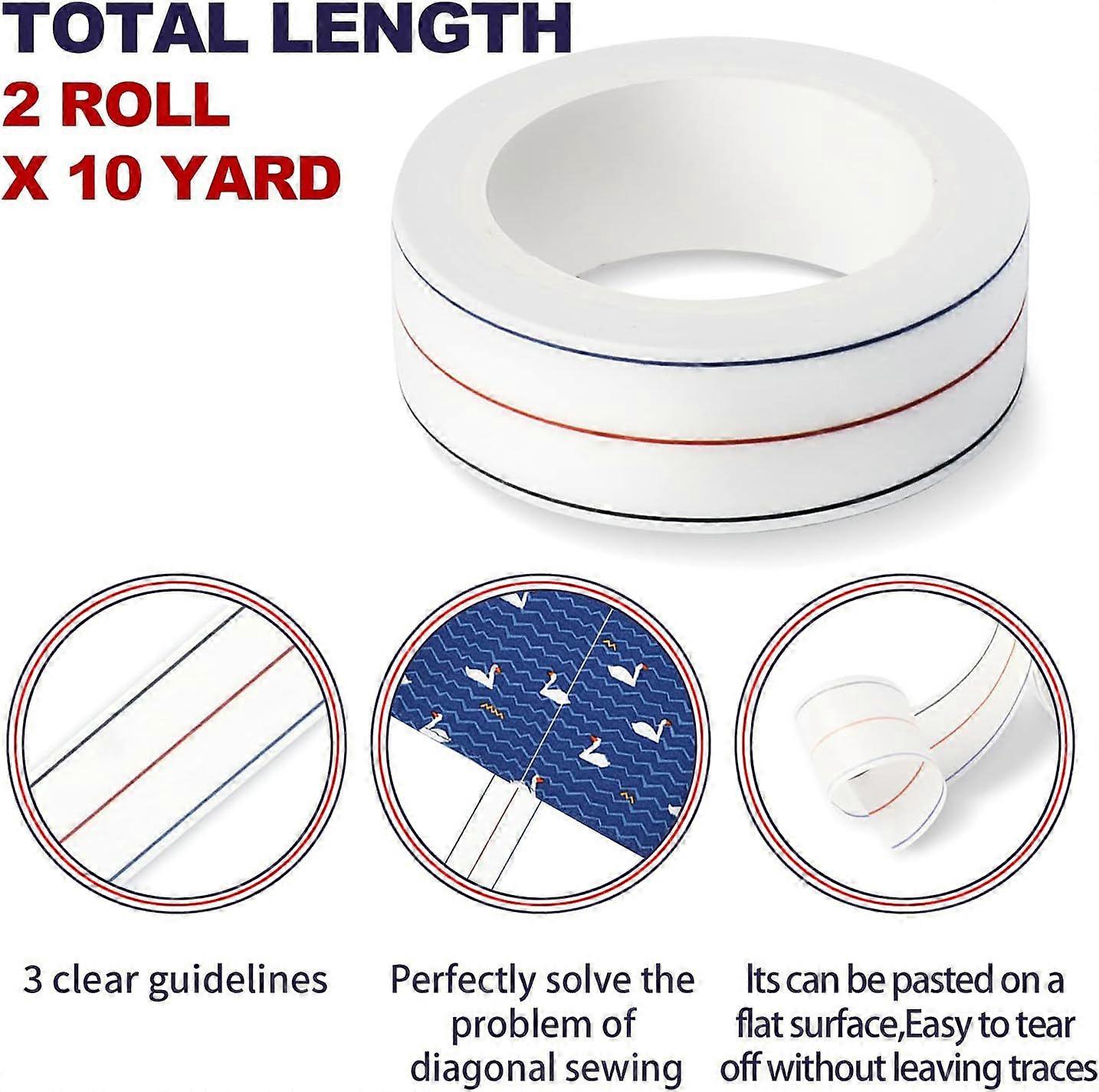 1/4 Seam Diagonal Seam Tapes - 10Yard Each Roll Sewing Basting Tape for ...