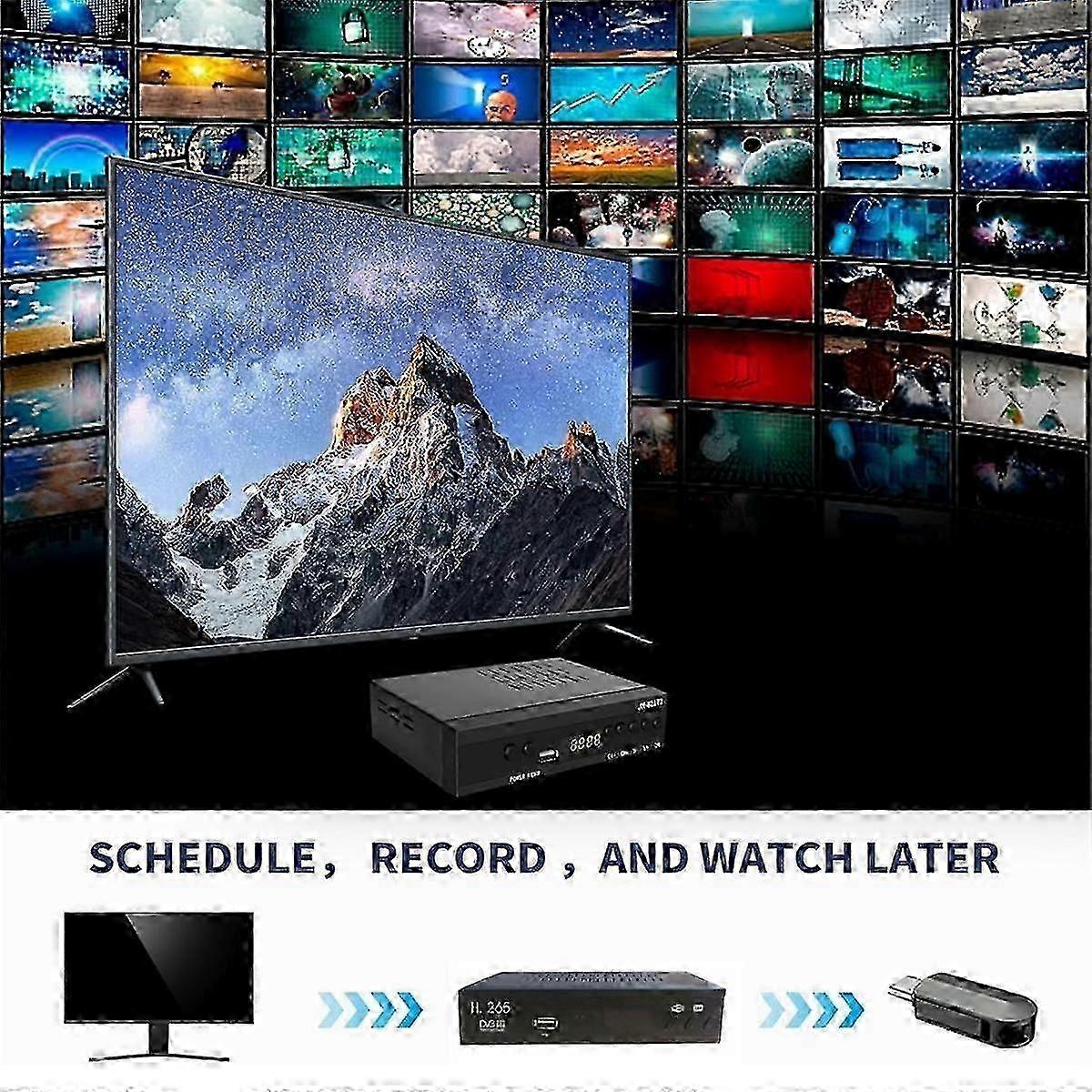 DVB T2 HEVC 265 digitaalinen TV-viritin DVB-T2 265 1080P HD-dekooderi ...