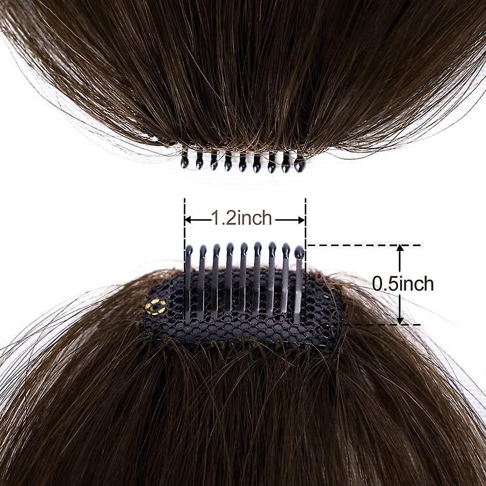 Clip in Bangs for Women 100% Human Hair Extensions Wispy Bangs Fringe ...