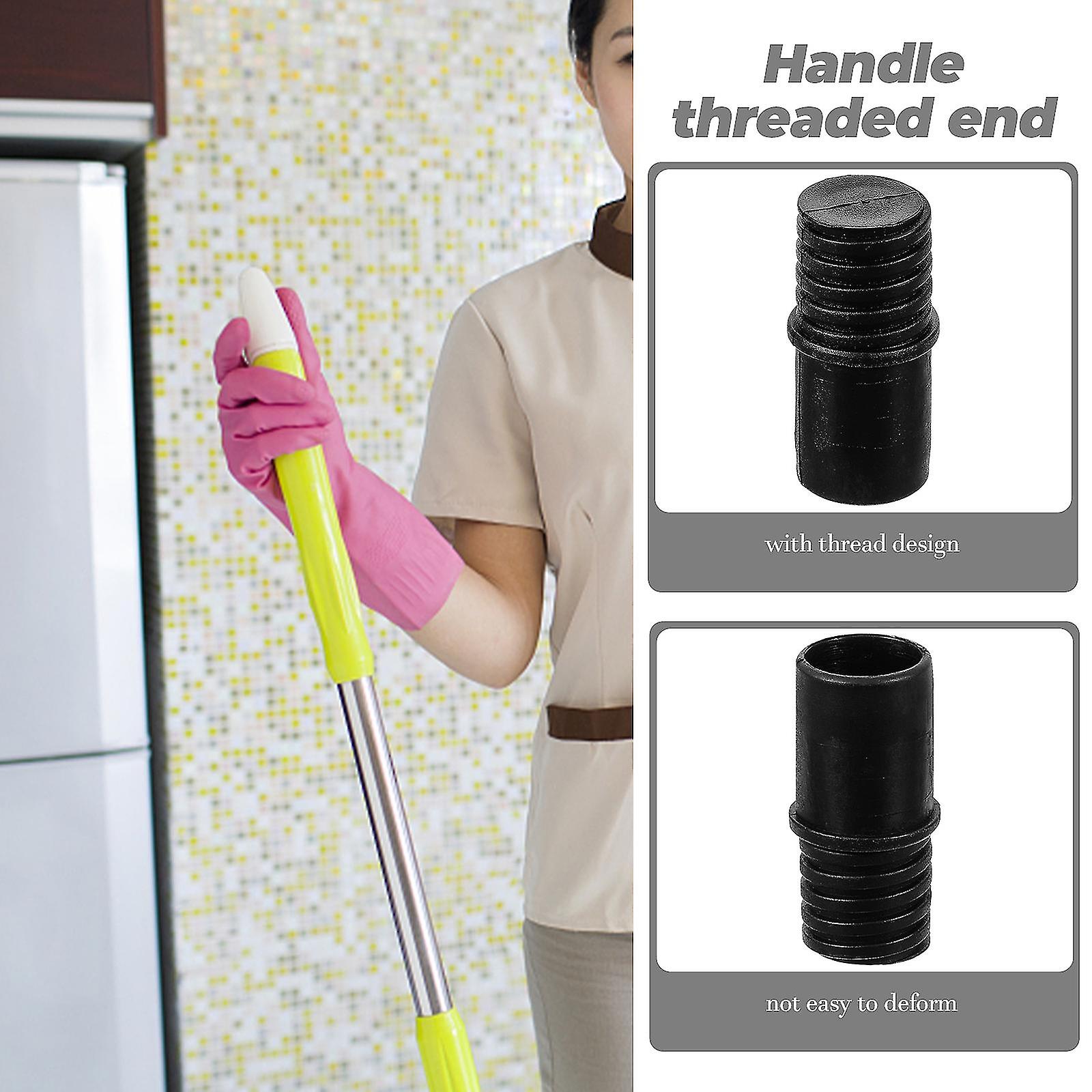 Broom Extension Pole Adapter Tips Plastic Threaded Handle Tips End ...