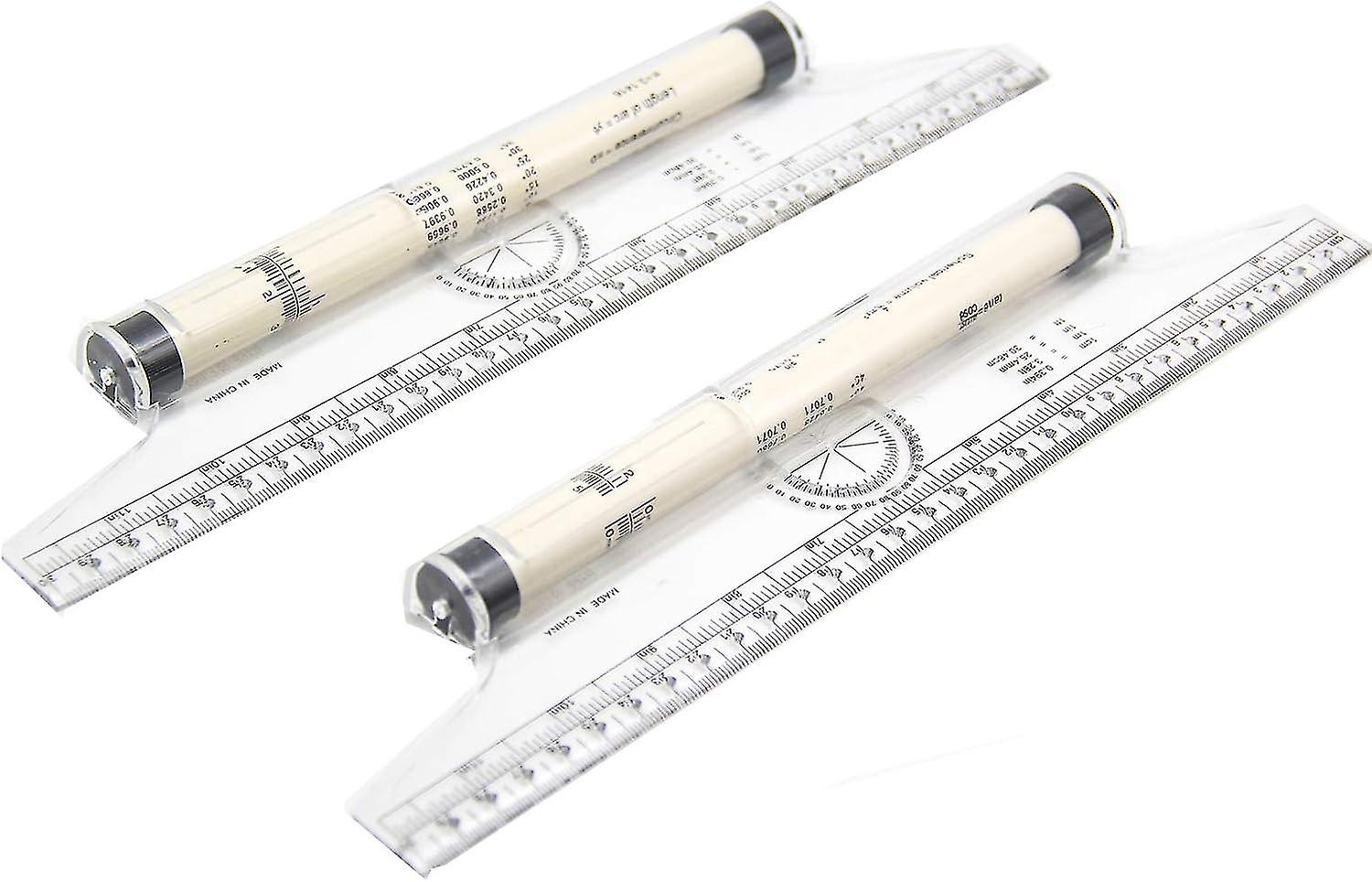 Plastic Measuring Rolling Ruler, Pack of 2, Multifunctional Measuring ...