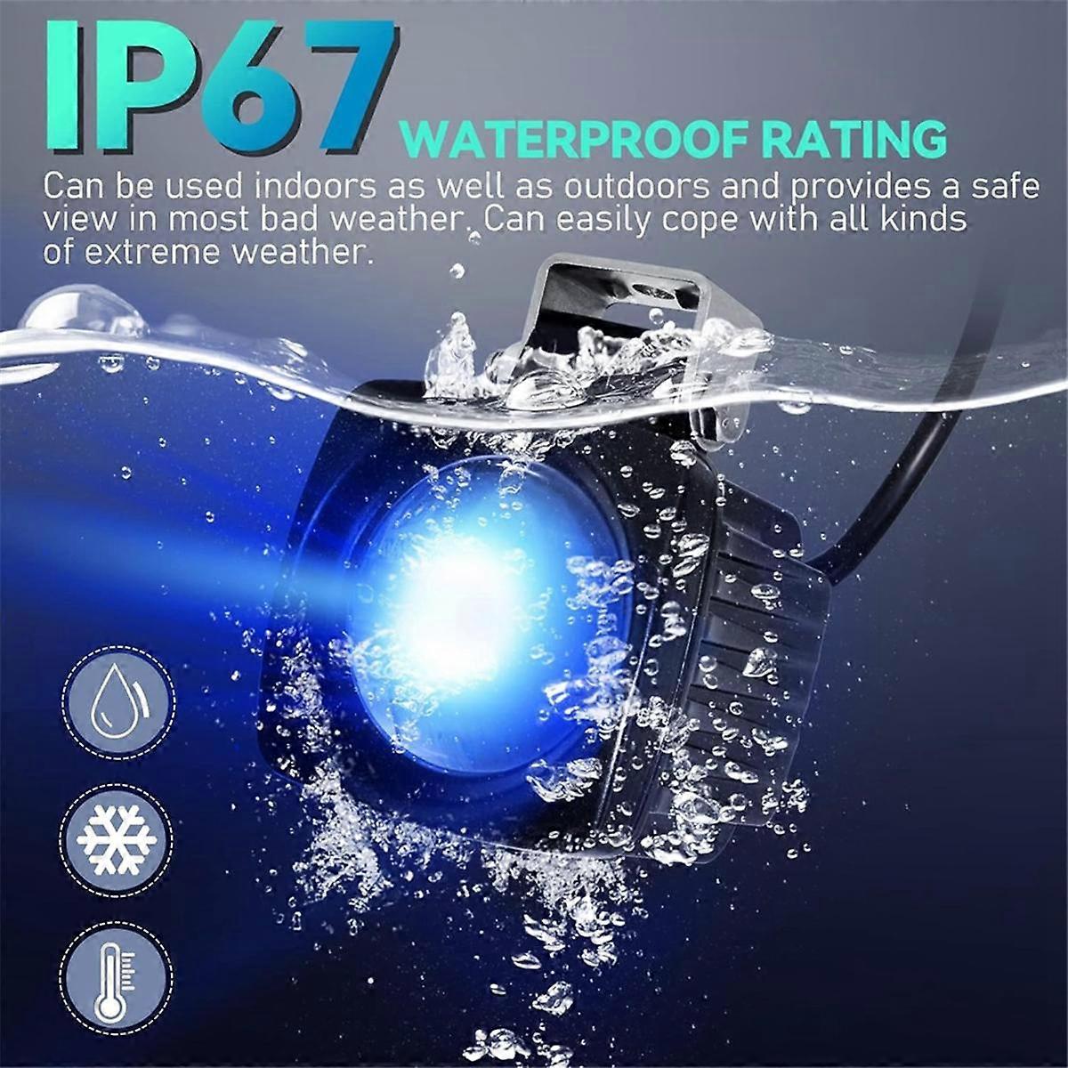 Square LED Forklift Safety Lights Blue DC 10-80V Forklift Backup Lights ...