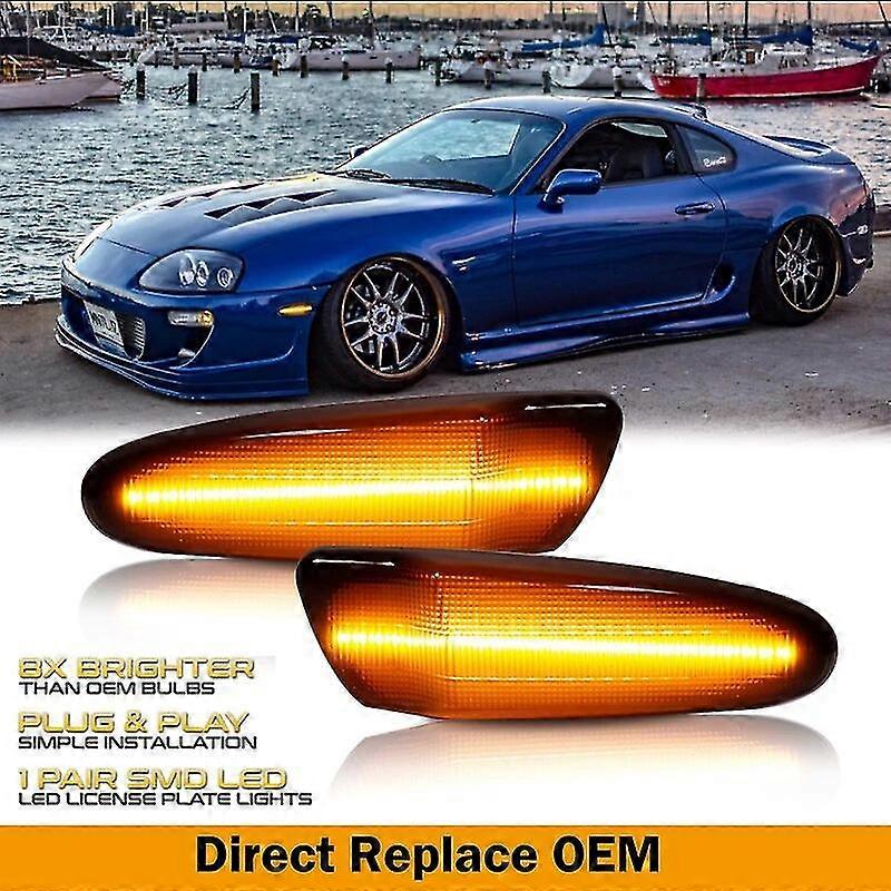 2pcs For Toyota Supra Mk4 For 00-05 Toyota Celica Front Bumper Side ...
