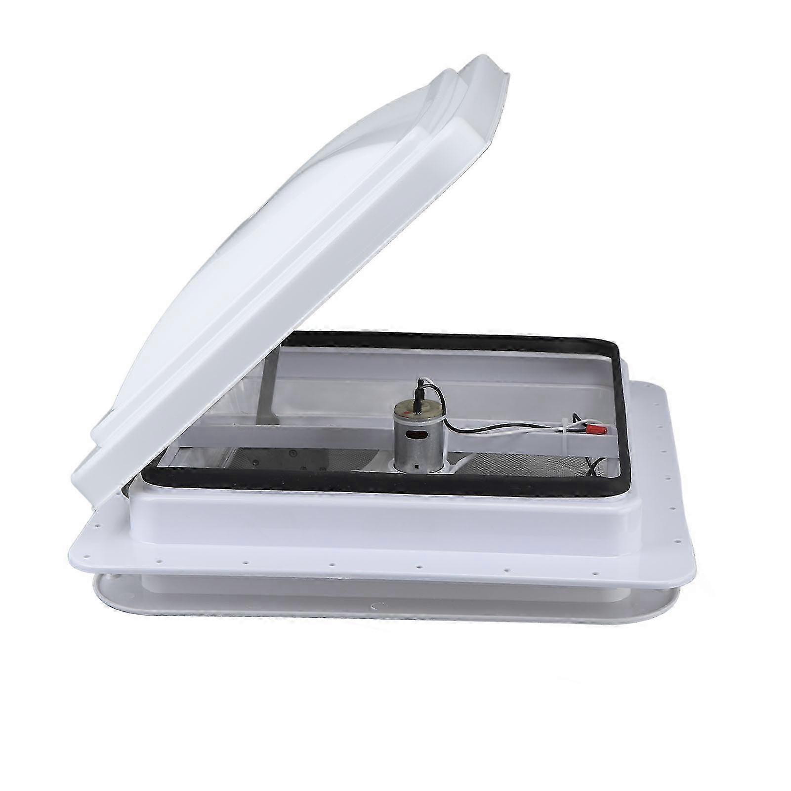 14 Inch RV Roof Vent Cargo Universal Roof Vent with 12V Reversible Fan ...